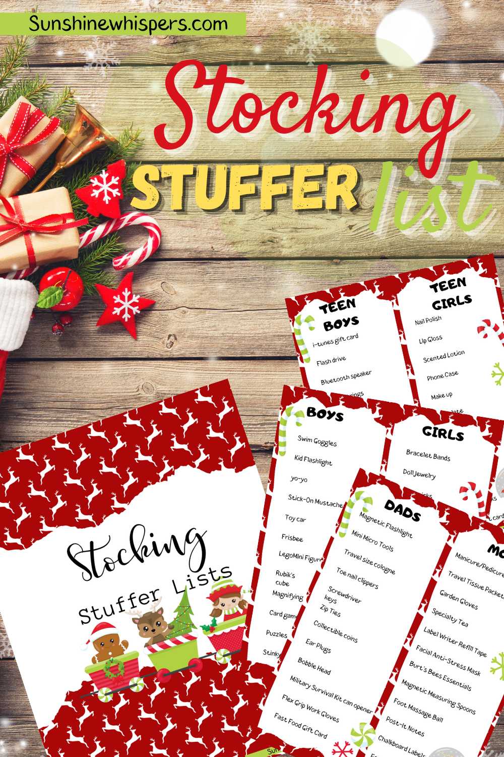 Stocking Stuffer Lists – Sunshine Whispers